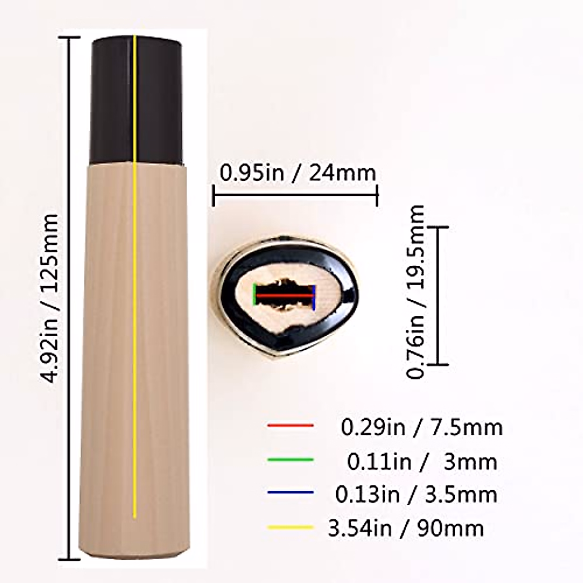 Konatu Knife Handle Japanese Kitcken Knife Repair Handle for Sashimi Knife Natural Wood Handle Replacement