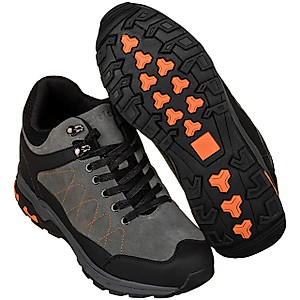 CALTO Men's Invisible Height Increasing Elevator Shoes - Grey Suede/Mesh Lace-up Hiking Boots - 3.2 Inches Taller - H75472 - Size 7 D(M) US