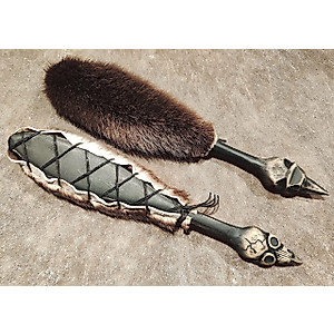 Beater Shamanic Black for tambourine Siberian Shamanic Drum Frame drum Mallet Handcrafted