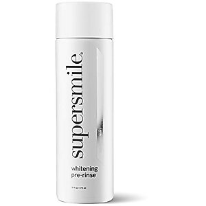 Supersmile Whitening Pre-Rinse - Clinically Formulated Pre-Brush Dental Mouthwash, Cleans and Whitens Teeth in Hard-to-Reach Places - Fresh Breath - Anti-Germicidal - Alcohol-Free (16 Fl Oz)