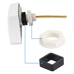 Hibbent Toilet Handle Tank Flush Lever Replacement Compatible with TOTOTHU004-CP Trip Lvr for ST701, CST854, CST884,Side Mount Toilet Flush Handle, Toilet Trip Lever, Toilet Repair Handle, White