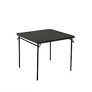 Cosco 14-619-BLK1 Black Square Folding Table 34"x34"