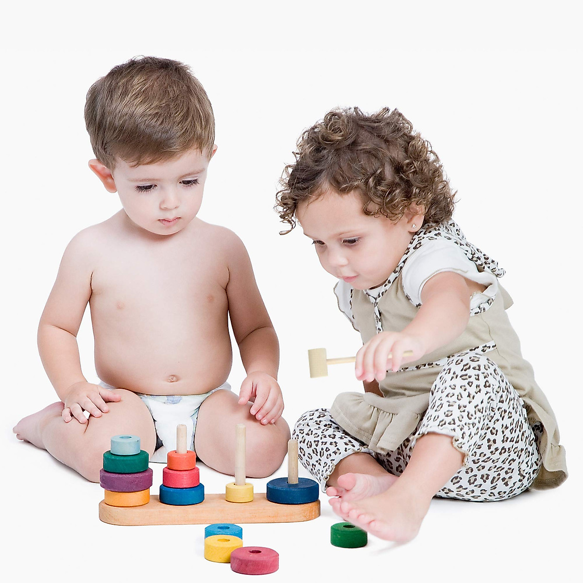 18 Pcs Mini Wooden Hammer Creative Pounding Educational Mallet for Boys and Girls