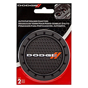 Plasticolor 000649R01 Dodge Logo Auto Car Truck SUV Cup Holder Coaster 2-Pack
