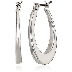 NINE WEST Women's Silver Hoop Earrings