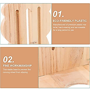 generic 1pc Gerbils Supporting Hamsters Hamster Mute Toy Gerbil Running Exercise Small for Wooden Syrian Jogging Holder Exercising Wheel Rotating Pet Supplies Run Silent Rack Pets Bracket