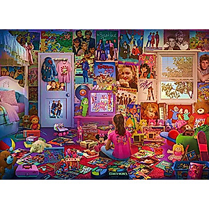 Daydreams '80s and '90s Pop Culture 1000-Piece Jigsaw Puzzle by Rachid Lotf | Educational Brain Teaser, Nostalgic Retro Toys & Games for Kids, Building Kit Activities | 28 x 20 Inches