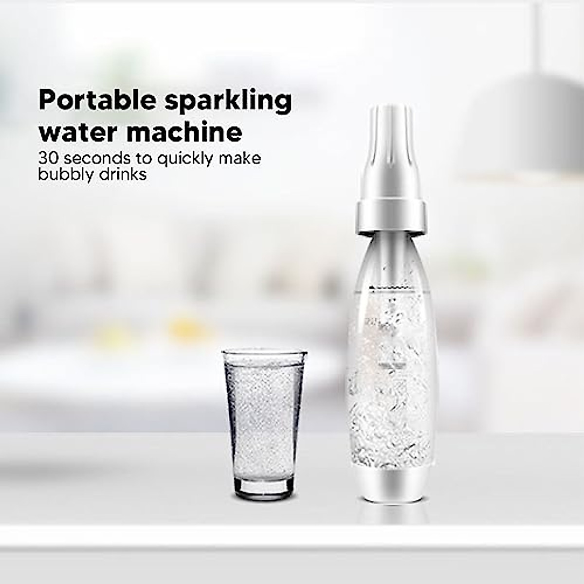 Soda Maker, Professioanl Homemade Soda Fizzy Water Machine Manual Sparkling Water Machine for Sparkling Water Making Drinking Home Use