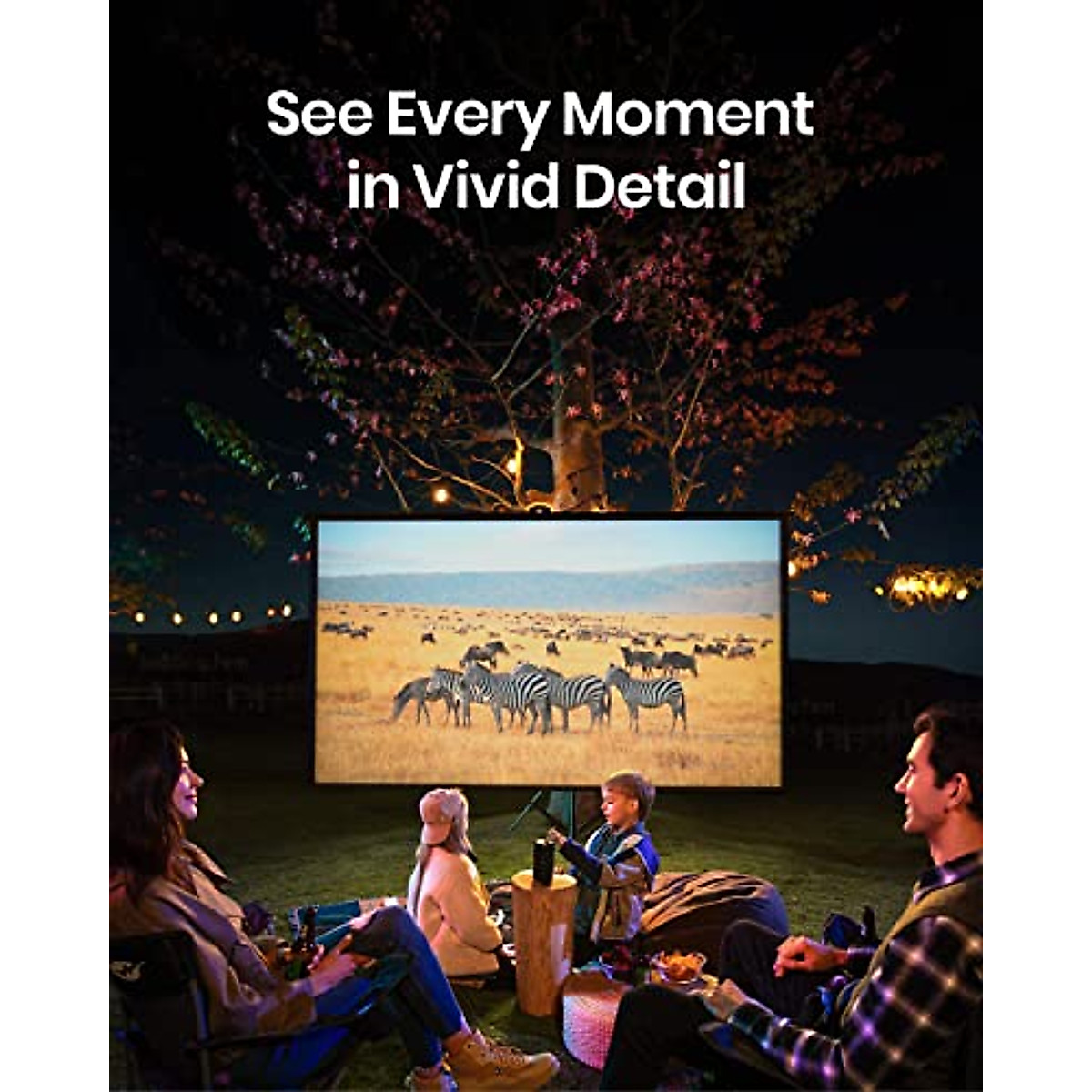 Anker NEBULA Capsule, Smart Wi-Fi Mini Projector, 100 ANSI Lumen Portable Projector, 360° Speaker, Movie Projector, 100 Inch Picture, 4Hr Video Playtime for Inside and Outside, Watch Anywhere