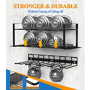 LIONONLY Power Tool Organizer Wall Mount Tool Storage Rack Holds 200 Lbs, GarageTool Organizers with 8 Drill，Wall Mount Drill Holder Rack for Easy Installation, 2 PACK