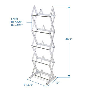 Atlantic Mitsu 5-Tier Portable Media Storage Rack – Holds 130 CD; or 90 DVD; or 105 Blu-ray/Console Game Discs – PN 64836265 in Clear