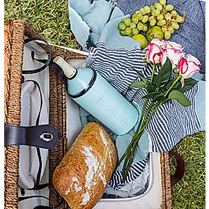 Vinglacé Wine Bottle Chiller- Portable Champagne Insulator- Stainless Steel Wine Cooler Sleeve, Sea Glass