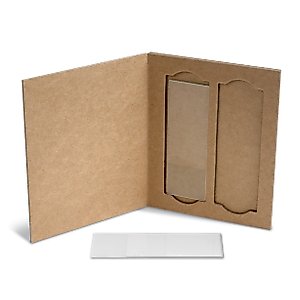 Cardboard Slide Mailer with Thumb Groove, Holds 2 Slides, Disposable, Pack of 36