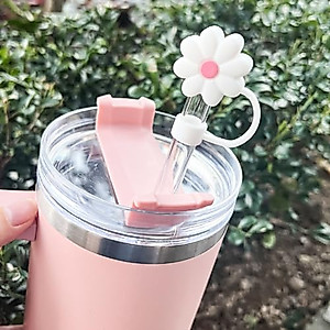 4Pcs Silicone Straw Covers Compatible with Stanley Cups, Dust-Proof Straw Caps for Water Bottles
