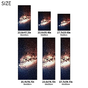 IOACIY Privacy Window Film Frosted Glass Sticker for Home Office Static Anti-UV Window Paper Decorative Window Covering for Bathroom (Universe Outer Space Starry Sky Red Blue-71, 17.7" x 23.6")