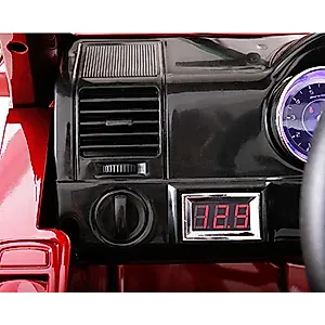 Kids Ride on Powered Car Licensed Mercedes-Benz 12V Remote Controller, mp3 Player /USB/TF Cards Bluetooth Foot pendal for Ages 3 up-Red