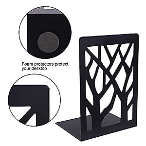 Helsens Bookends, Book Ends, Metal Bookends, Bookends for Shelves Office Home Decorative, Book Ends for Shelves Office Home (6 Pairs, 6.9 x 4.1 x 3.5 inch)