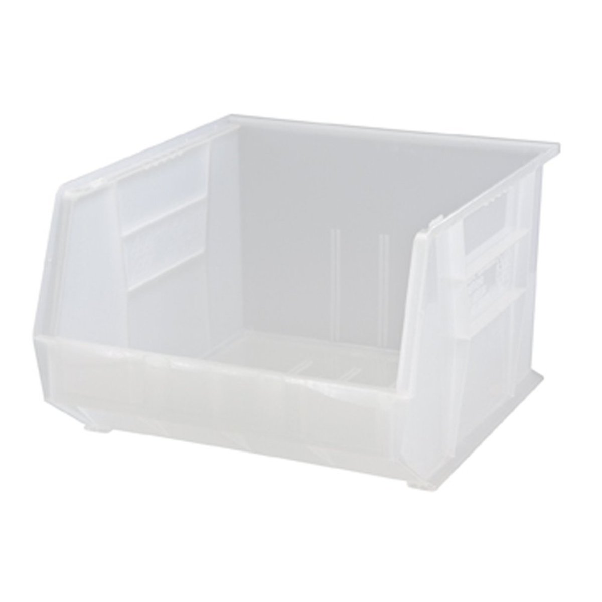 Quantum QUS270CL Ultra Stack and Hang Bin, 18" Length x 16-1/2" Width x 11" Height, Clear, Pack of 3