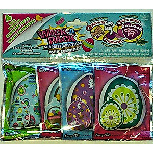 Easter Egg Wack-a-pack Balloon Surprise! 3 Pack of 4 Self-inflating Foil Balloons- Various Designs