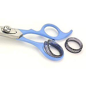 SCAREDY CUT Silent Pet Grooming Kit for Dog, Cat and All Pet Grooming - A Quiet Alternative to Electric Clippers for Sensitive Pets (Right-Handed Blue)