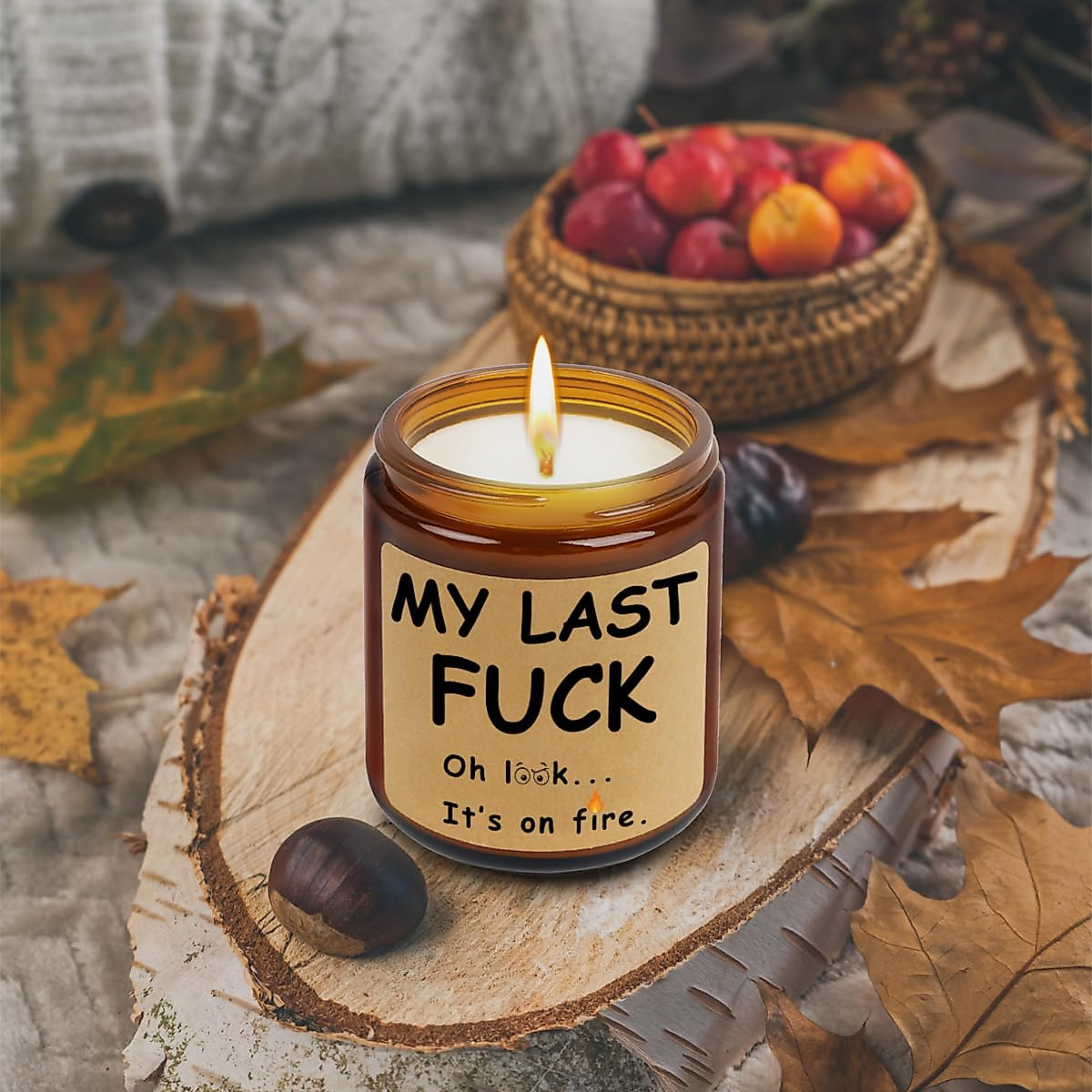 BrightinWint Vanilla Scented Candles, Candle Gifts for Women, Funny My Last F Candle Unique Candles for Home Scented, Hilarious Funny Gifts for Women, Men, BFF, Bestie, Best Friend, Coworker