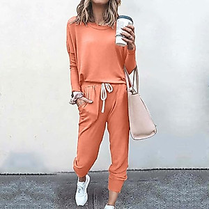 Denim Set Womens Sweatsuits 2 Piece Set Sport Outfits Sets Womens Leather Jackets Two Piece Jogger Sets for Women Two Piece Set Crop top Wide Leg Pants Sweatshirts Jogger Pant Active Tracksuit