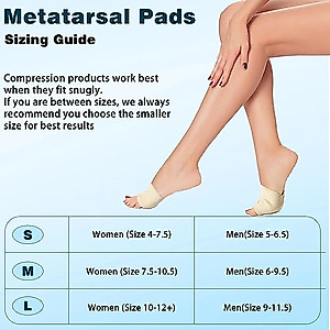 4PCS Metatarsal Pads with Gel Pad for Women and Men, Foot Pads Provides Relief for Morton's Neuroma Inserts, Metatarsalgia and Ball Foot Pain, Soft Gel Inside, Foot Support for Pain Relief