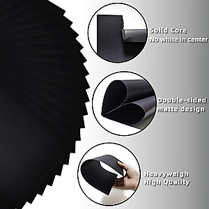 30 Sheets Black Cardstock, 8.5 x 11 Card Stock, 92lb/250gsm Thick Cover Stock, Heavyweight Printer Paper for Invitations, Scrapbooking, Crafting, DIY Projects, Decoration and Drawing