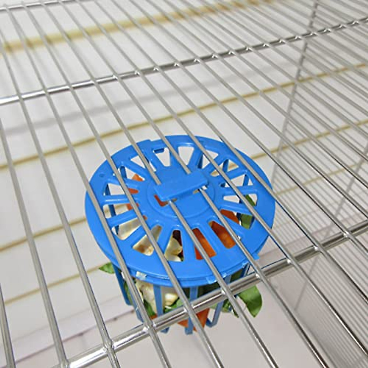 GANAZONO Parakeet Toys Small Bird Toys Bird Feeder Cage Fruit Vegetable Holder Hanging Basket Container Foraging Toys 10Pcs for Pet Bird Parrot Budgie Lovebird Bird Cage Food Holder Parrot Toys