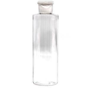 Rtek 8 Ounce Clear Plastic Empty Bottles With Flip Cap, Refillable Containers for Shampoo, Lotions, Cream and more Pack of 6, BPA Free (Flip Top) 8 oz
