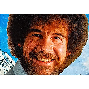 Bob Ross Design Soft Throw Size Fleece Plush Blanket - Fluffy, Warm, Fuzzy & Cozy – 100% Silk-Feel Polyester Perfect for Outdoor or Indoor Bed, Sofa or Couch While Watching TV/Movies - 45 x 60 Inches