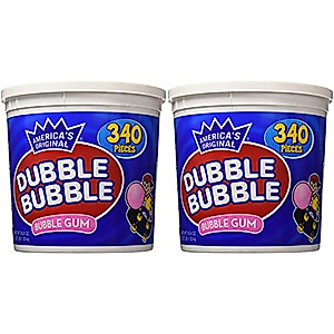 Dubble Bubble Gum, 53.9 Ounce - 340 Count Bucket (Pack of 2)