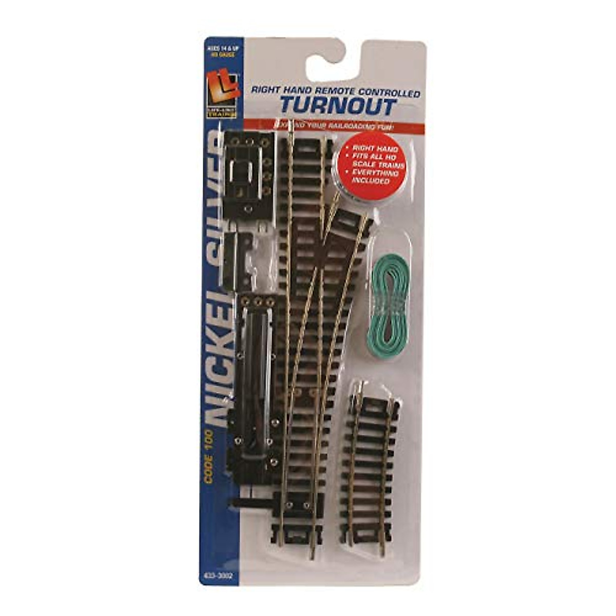 Life Like Code 100 Nickel Radius Remote Control Right Hand Turnout Toy, Silver, 18