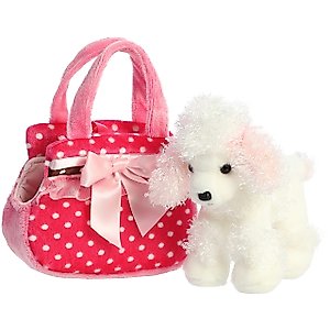 Aurora® Fashionable Fancy Pals™ Fancy Pink Polka Dot™ Stuffed Animal - On-The-go Companions - Stylish Accessories - 8 Inches