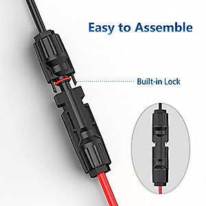 Lumopal Solar Connector to DC 5.5 * 2.1MM Adapter Cable, 1.5M / 5FT with DC 5.5 * 2.5 MM/ 7.9 * 0.9MM to DC 5.5 * 2.1MM Converter Portable Power Station Heavy Duty Wire