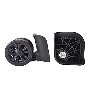 Zoofen Luggage Wheels Replacement Black Suitcase Wheels Replacement Suitcase Caster Wheels with 5 Screw Holes(Z311)