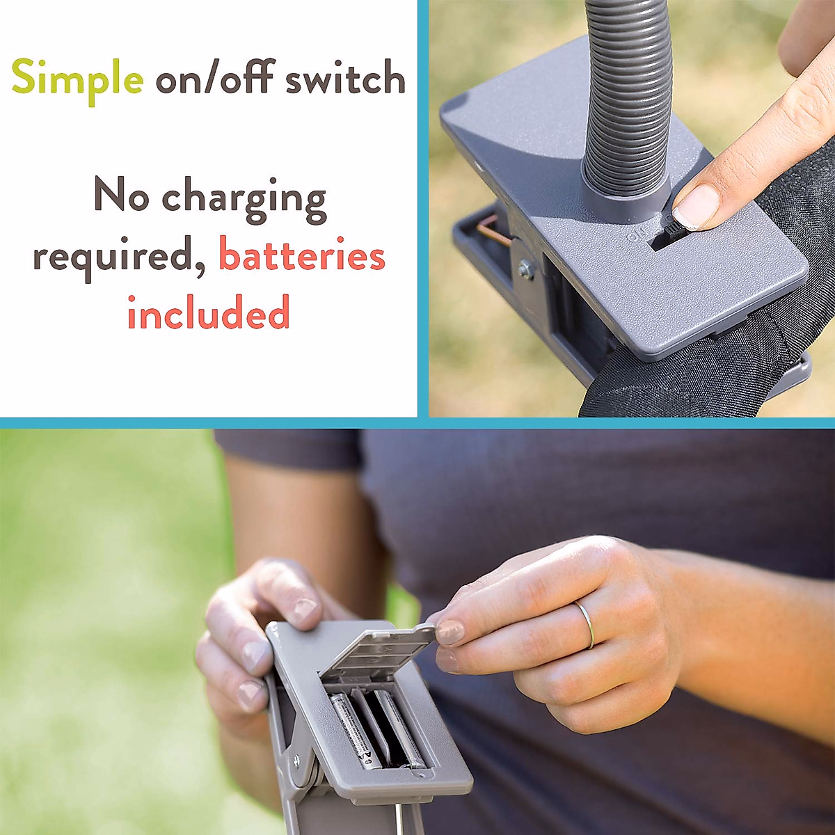 Travel Bug Baby & Toddler Clip On Stroller Fan, Soft Blades and Lightweight