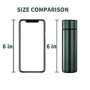 Cute Thermos Water Bottle - 5 Oz Mini Insulated Stainless Steel Bottle - Keeps Cold for 12 hours, Hot for 6 hours, Perfect for Purse or Kids Lunch Bag (Emerald Green)