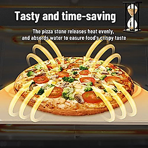 PYY Indoor Pizza Oven Countertop Electric Pizza Oven 2000W Commercial Pizza Oven with Pizza Stone and Timer