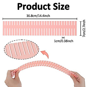 14.5 in Pink DIY Grid Drawer Organizer for Socks, TWUTGAYW 8PC Adjustable Plastic Storage Drawers Divider, Drawer Organizer Grid Dividers, Pink Drawer Partitions for Tie, Bras, Underwear, Makeup