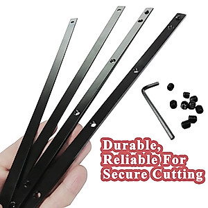 Guide Rail Connector Set P-20177 for Makita Track Saw Long Cuts， Also Compatible with Festool, Fit for DeWalt in Integrated Guide Rail T-Slots for Secure Cutting, 4 PCS, Black