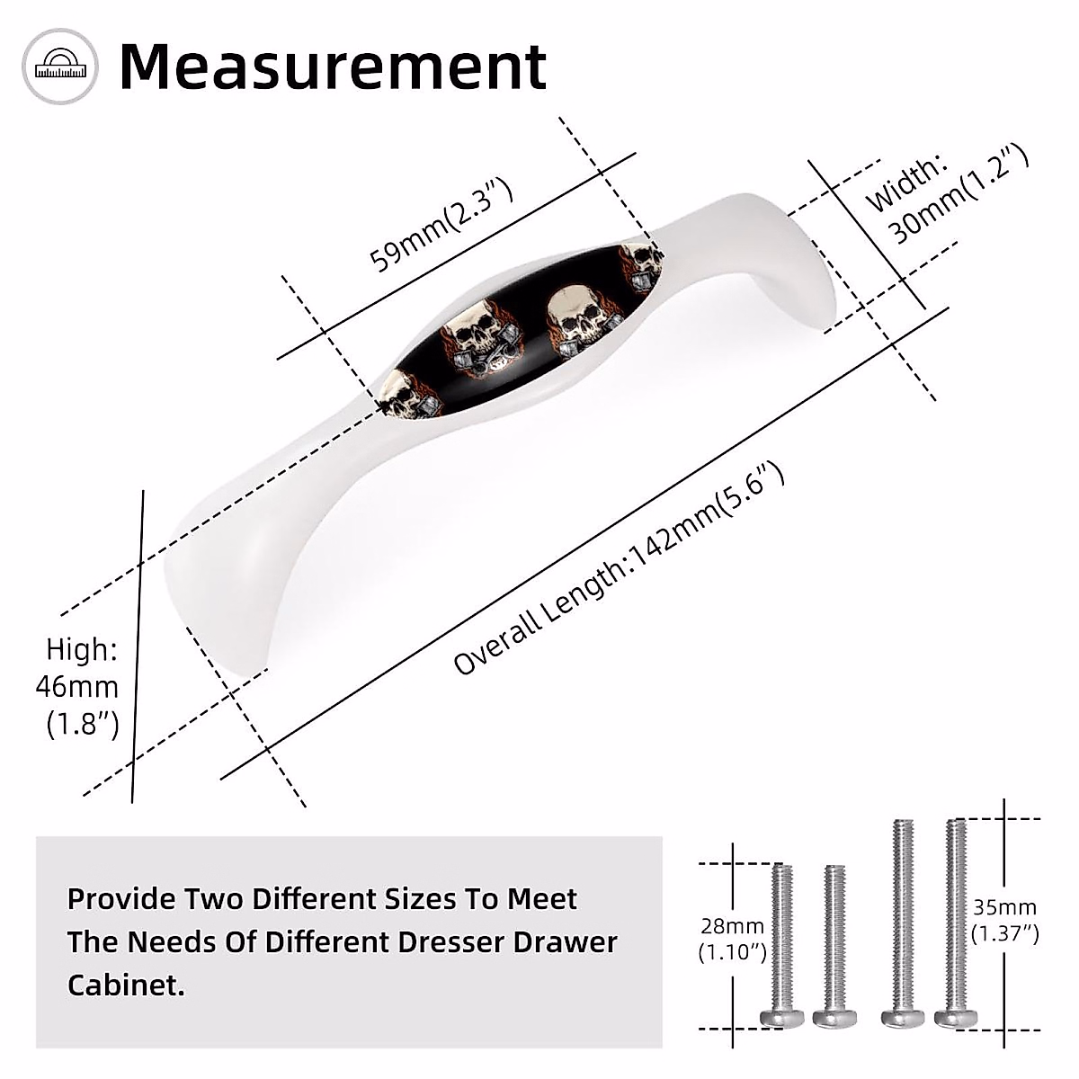 RODAILYCAY Skull 4 Packs Kitchen Drawer Pulls, Crystal Glass Cabinet Handles Pulls, Cupboard Door Knobs, Kitchen Hardware Pulls for Dresser Drawers