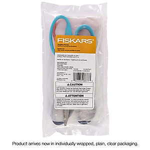 Fiskars 7" Student Scissors for Kids 12-14 - Scissors for School or Crafting - Back to School Supplies - Turquoise