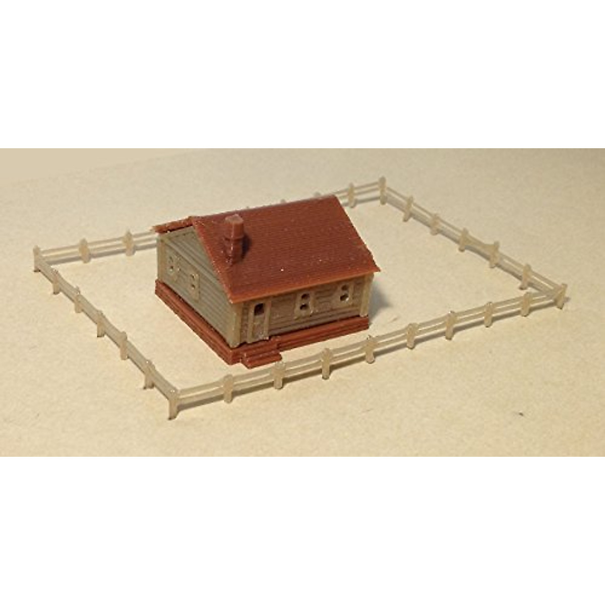 Outland Models Train Railway Layout Country Cottage House with Fencings Z Scale