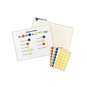 Avery Print/Write Self-Adhesive Removable Labels, 0.75 Inch Diameter, Yellow, 1,008 per Pack (5462)