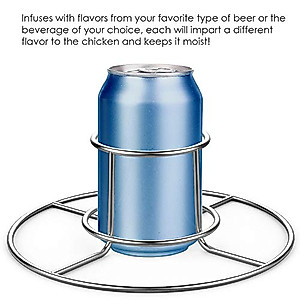 RUSFOL Beercan Chicken Rack, Stainless Steel Chicken Stand for Smoker and Grill