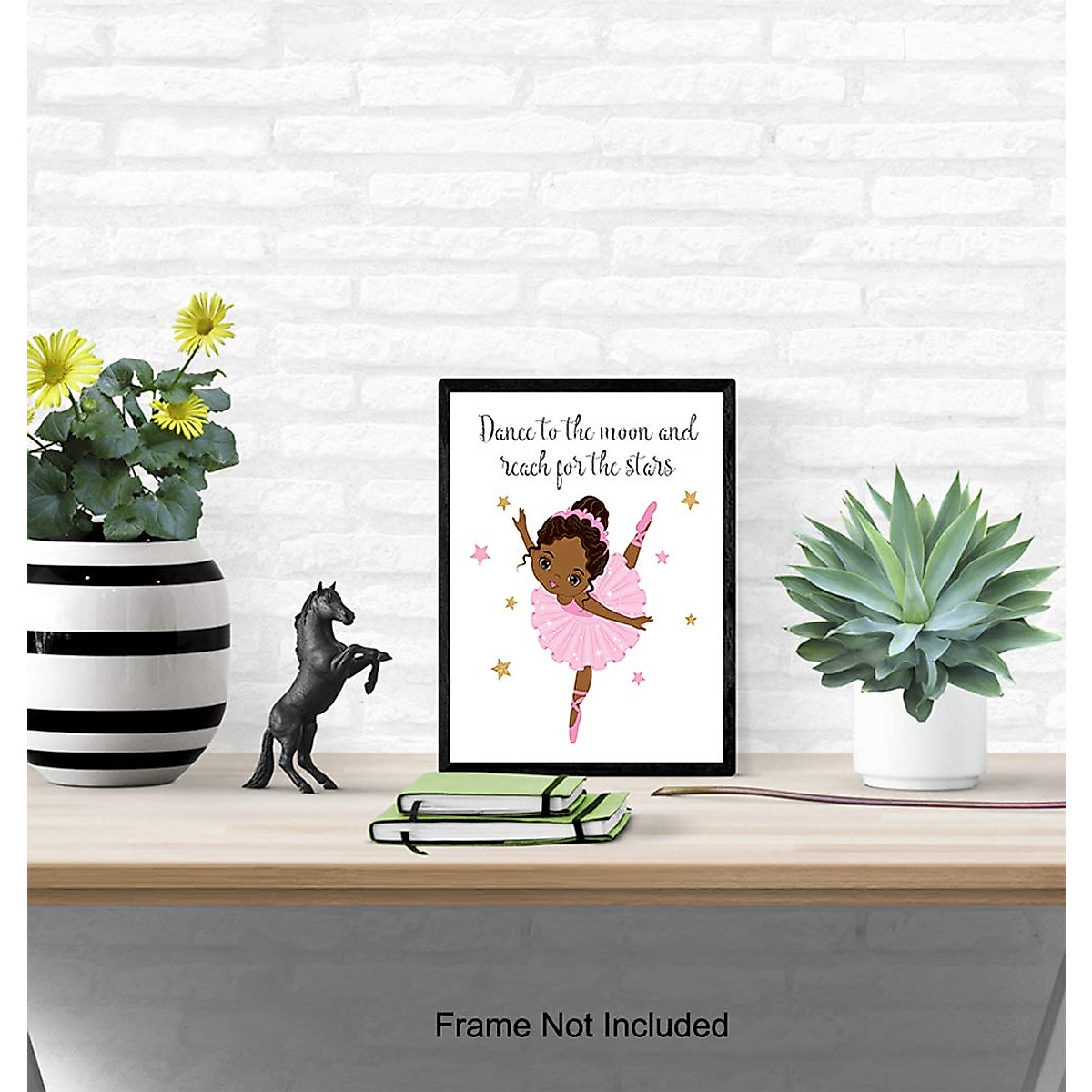 Black Wall Art for African American Girl Black Girl Gifts African American Girl Gifts - African American Wall Art - Afro Wall Art - Ballerina Wall Decor - African American Little Girls Room Decor 8x10