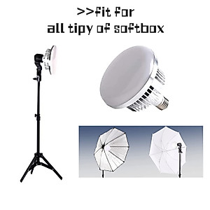 2Pack 85W Photography Light Bulb 3000-6000K Dimmable Tricolor LED Bulbs for Softbox Bulb in E27/26 Socket for Photography Photo Video Studio Lighting