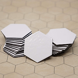 Value Pack of 28 - Dry Erase - Reusable - Blank 1.5" Hexagon Hex Board Game Chits Tiles Counters Markers DIY D&D