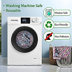 SZUAH Reusable Grocery Shopping Bags(10 Pack), Foldable Shopping Bags Grocery Tote with Attached Pouch,Machine Washable Eco-Friendly.